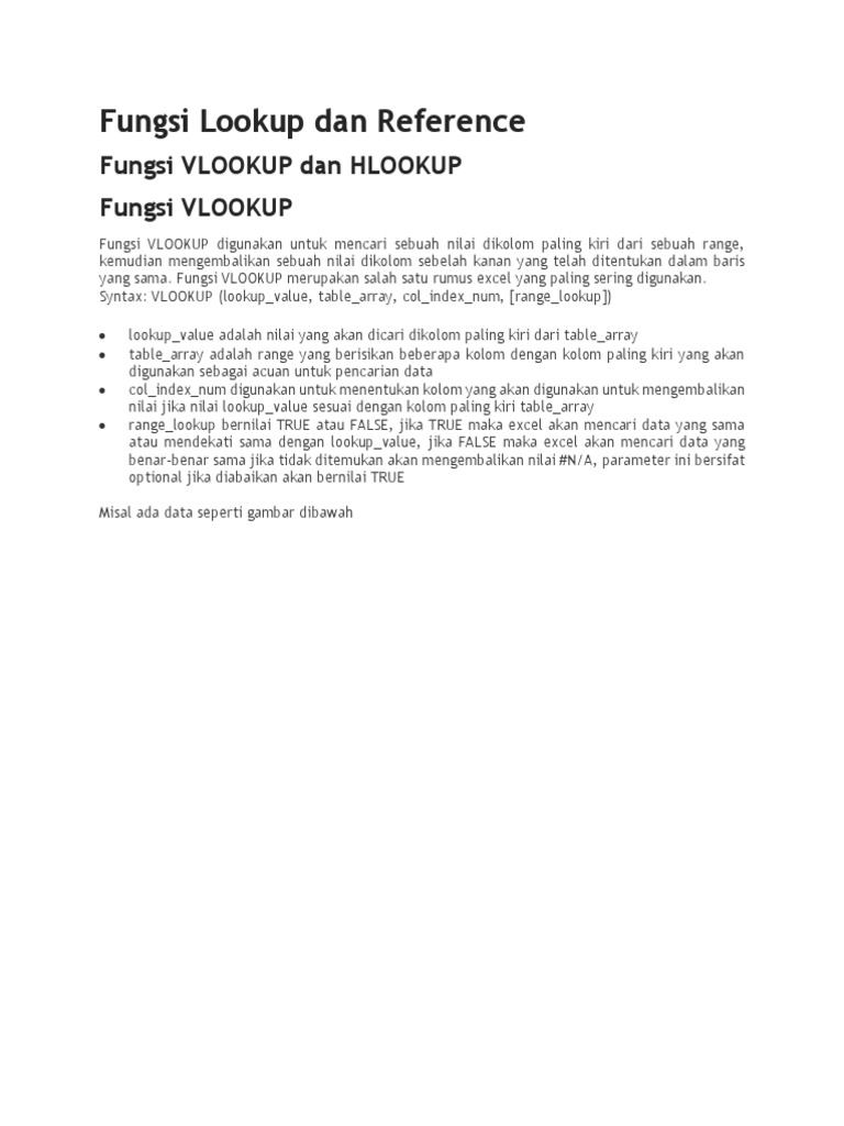 Fungsi Lookup Dan Reference | PDF Fungsi Lookup Dan Reference | PDF