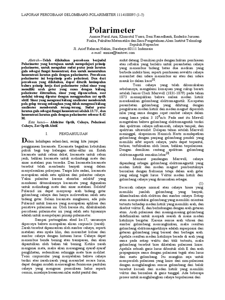 Polarimeter | PDF