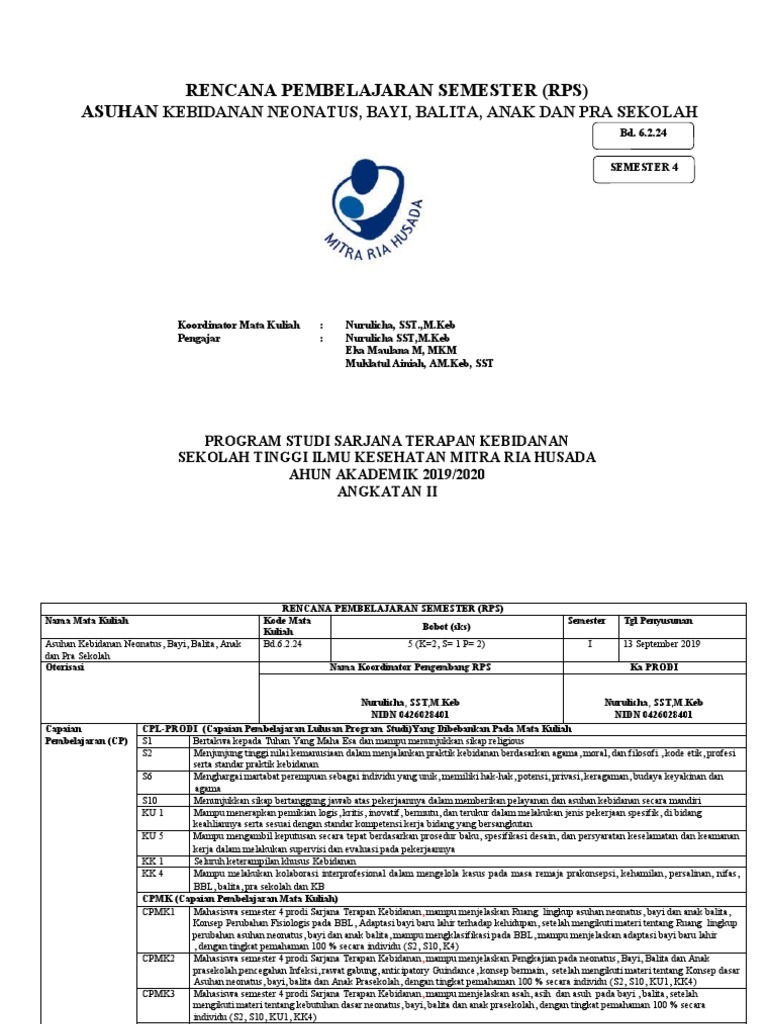 RPS ASKEB Neonatus, Bayi, Balita | PDF | Kesehatan Holistik