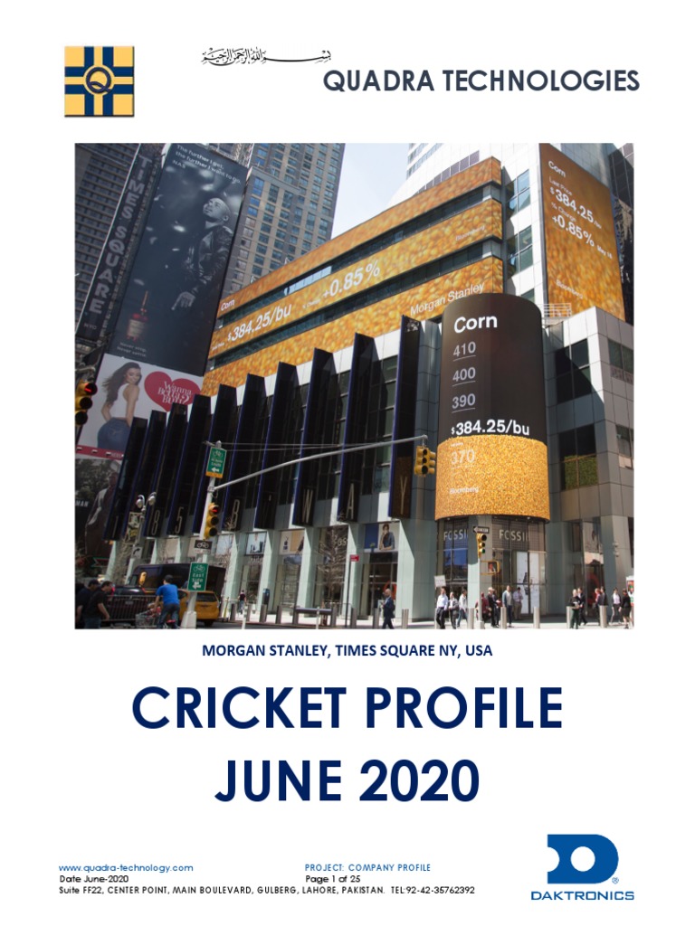 Quadra Cricket Profile | PDF | Forms Of Cricket | Sports Teams