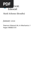 2501 WME01 - 01 IAL Mechanics M1 January 2025 Mark Scheme (Word) | PDF | Force | Physics