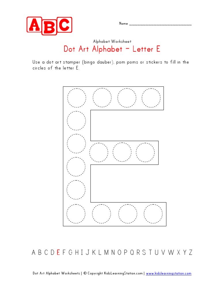 Dot Art Letter e | PDF | Home & Garden
