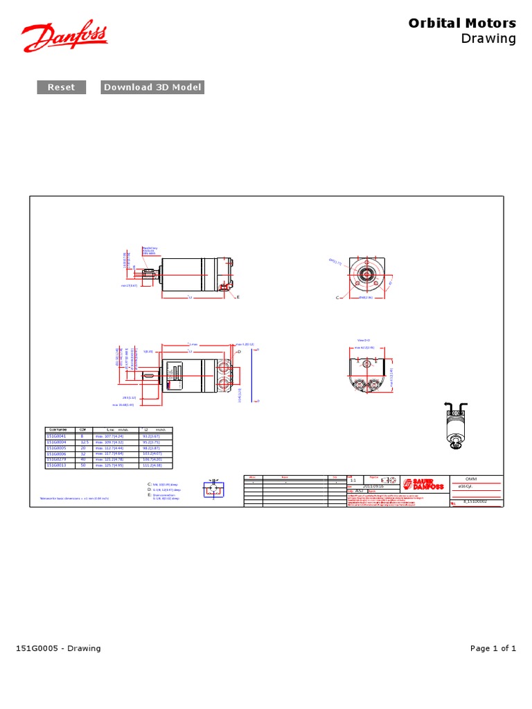 Orbital Motors Drawing: Reset Download 3D Model | PDF