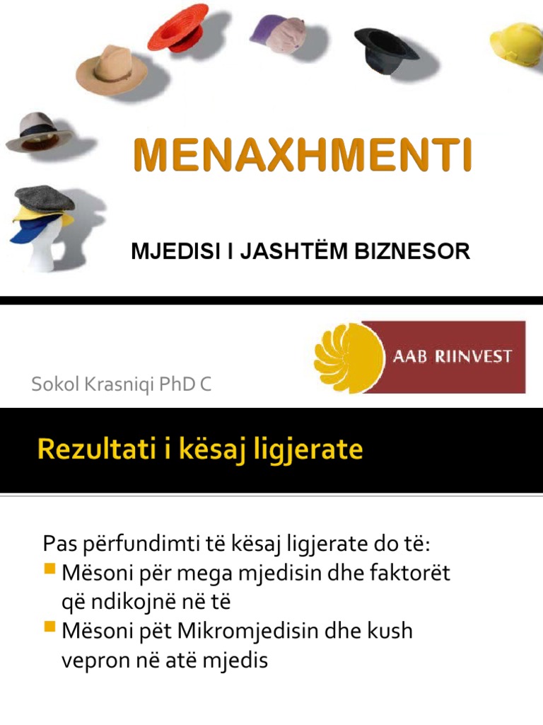 Menaxhmenti - Ligjerata 4 - Mjedisi I Jashtem Biznesor | PDF