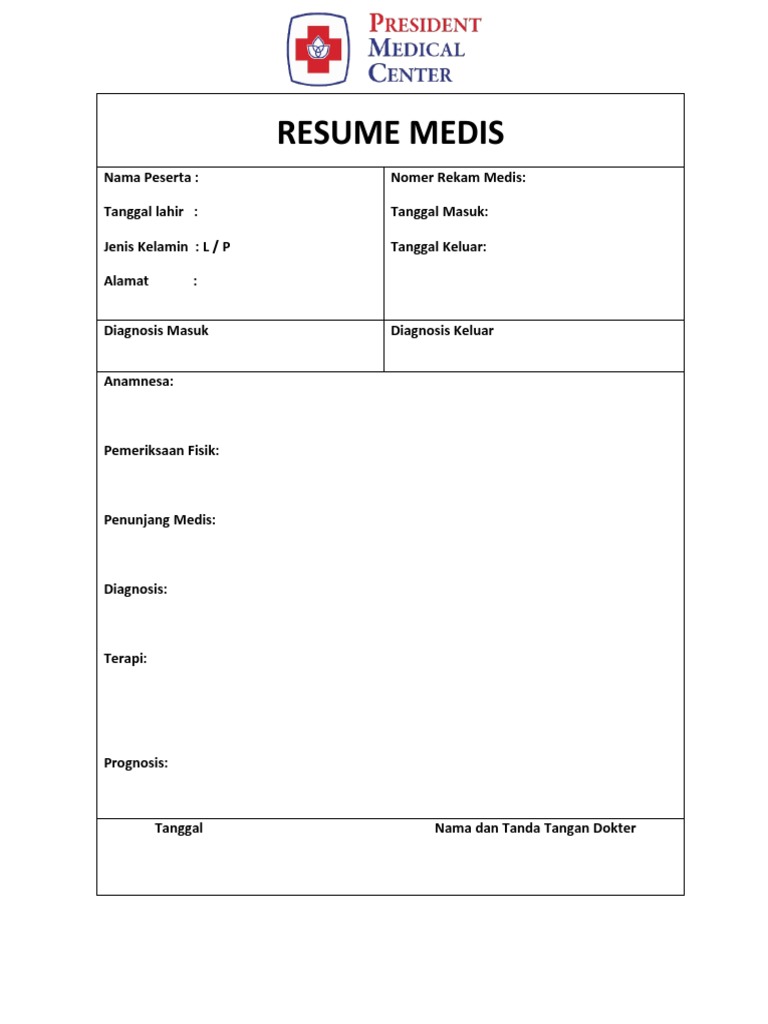 RESUME MEDIS Form | PDF