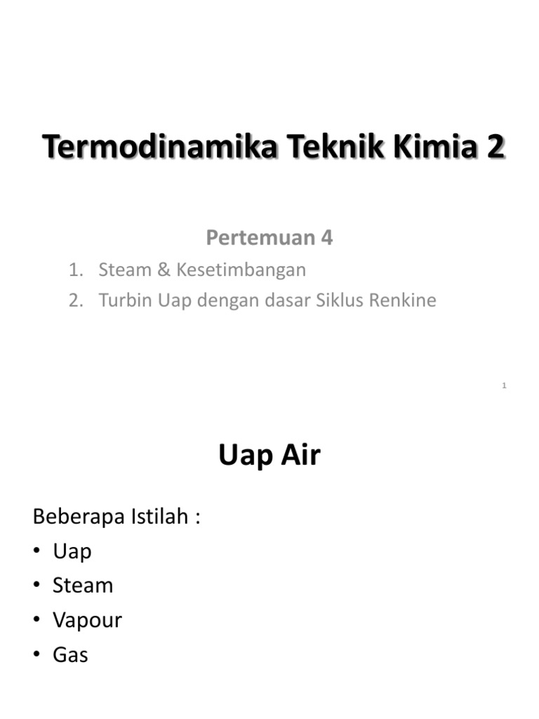 Termo2 (Per.4) Steam Kesetimbangan | PDF