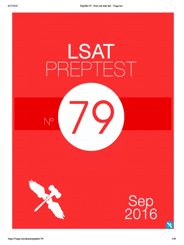 PrepTest 79 - Print and Take Test - 7sage Lsat | PDF | Legal ...