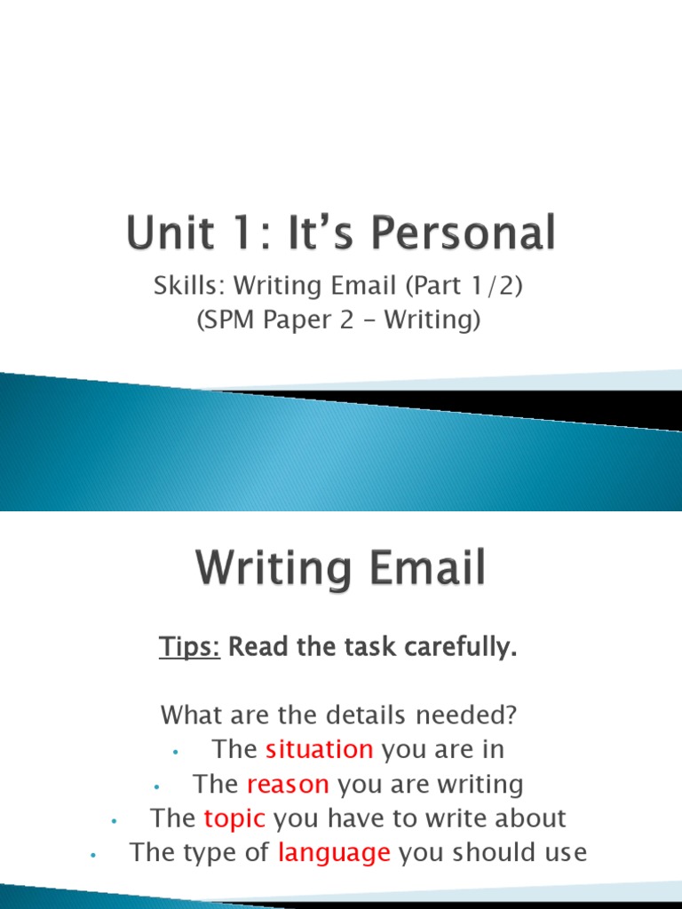 Unit 1 - Writing Email Part 1 | Download Free PDF | Linguistics | Human ...
