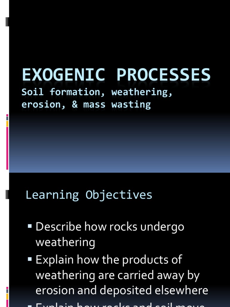 Exogenic Processes | PDF | Weathering | Erosion