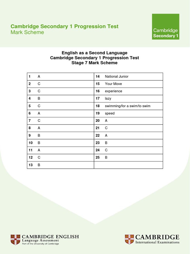 Test Paper 2 Mark Scheme - tcm143-592686 | PDF