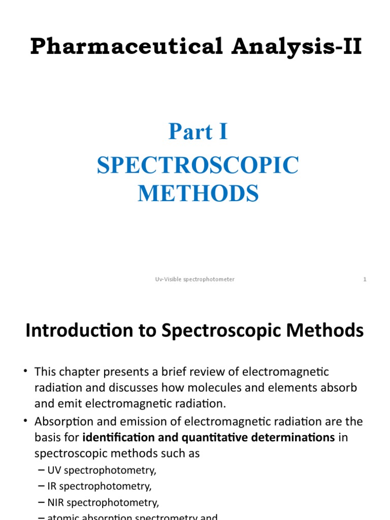 UV - Visible Spectrophotometry | Download Free PDF | Spectrophotometry ...