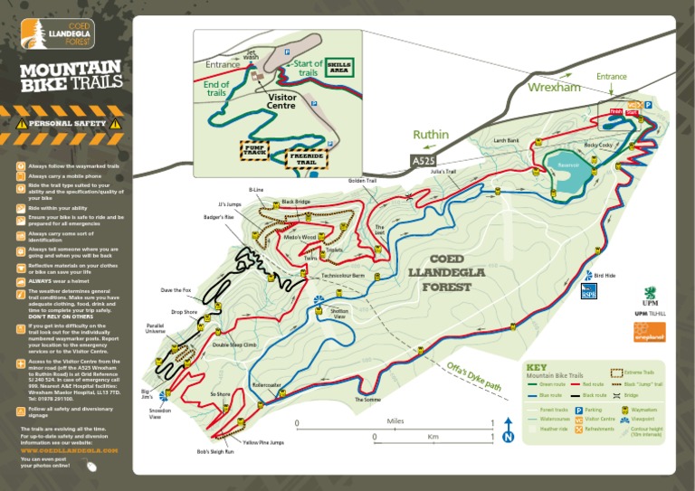 ZZ 1390826429 Mountain Bike Trail Map A1 | PDF | Trail | Adventure