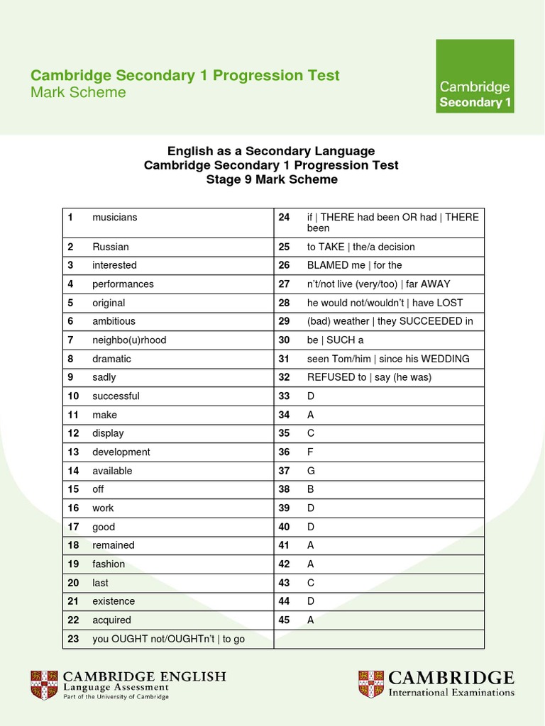 Stage 9 Reading - P1 MS - tcm143-592666 | PDF