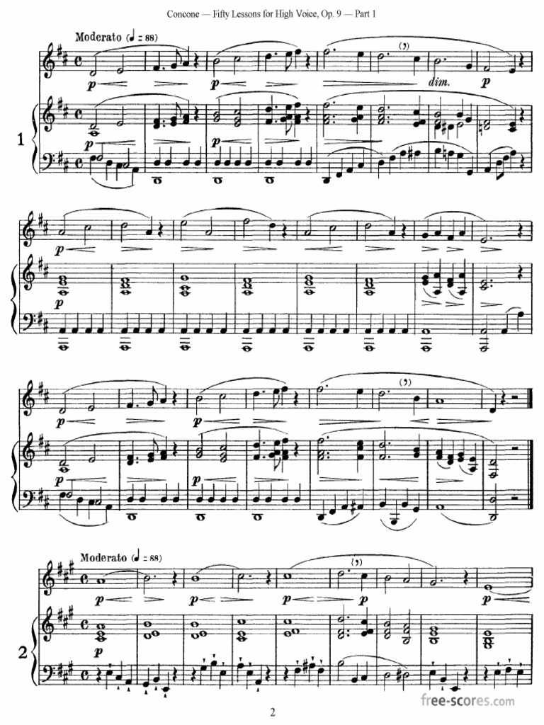 Concone Lesson 1 | PDF