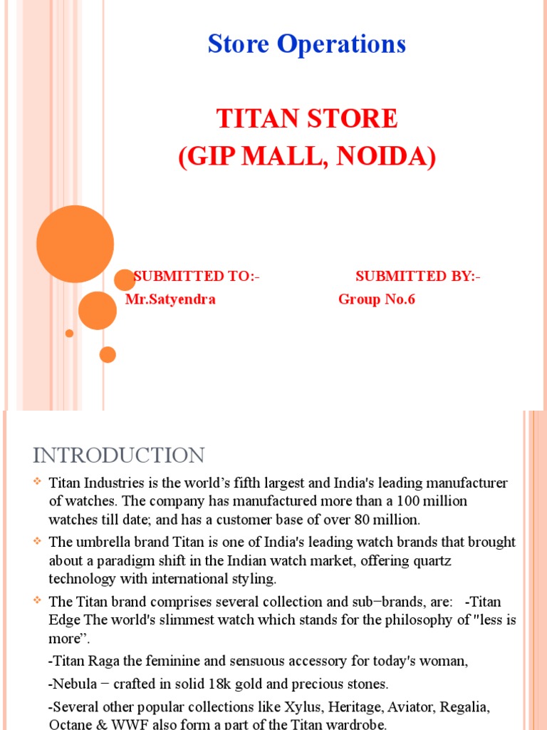 Titan Store (Gip Mall, Noida) | PDF | Business | Audit