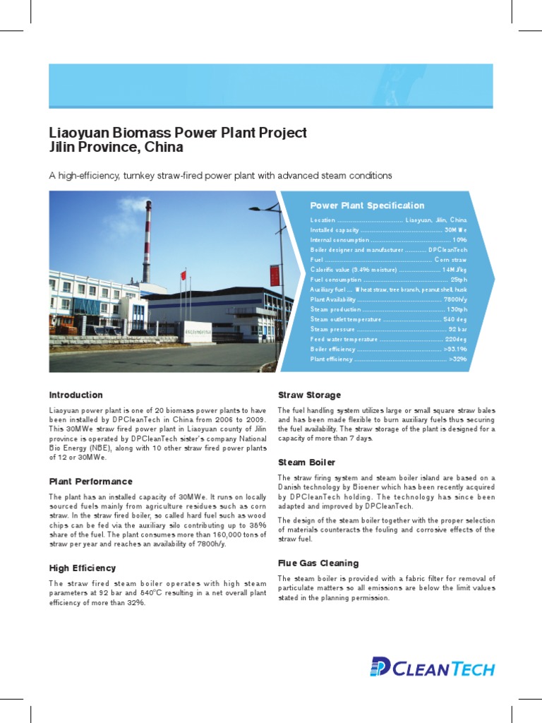 Liaoyuan Power Plant | PDF | Boiler | Steam