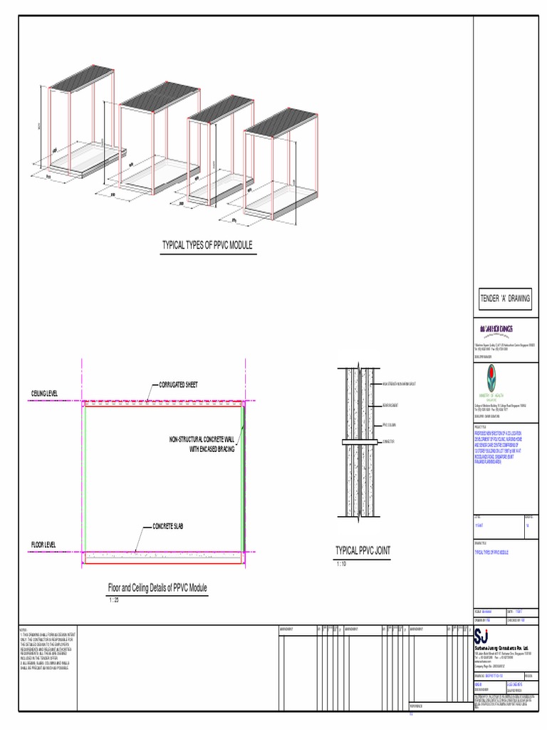 Typical Types of PPVC Module: Tender 'A' Drawing | PDF | Architectural ...