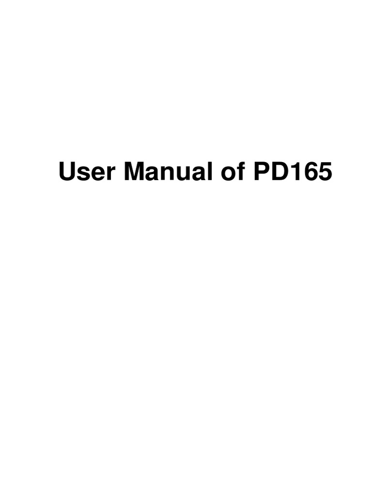 PD165 User Manual | PDF | Transmission (Mechanics) | Pump