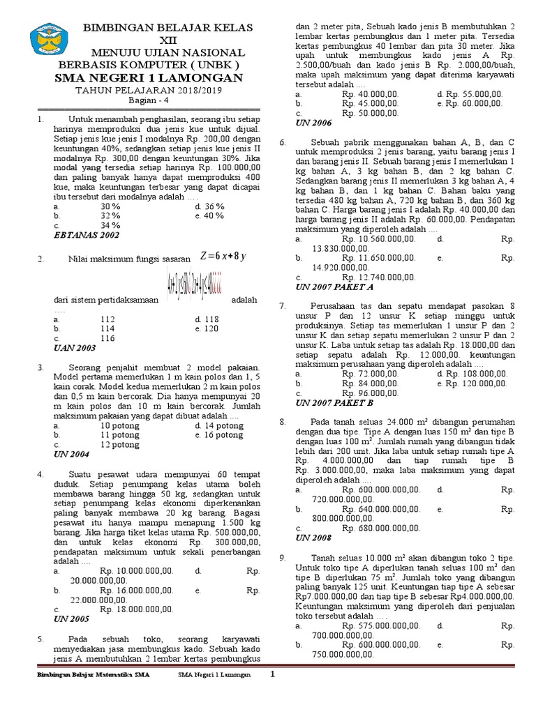Program Linier | PDF
