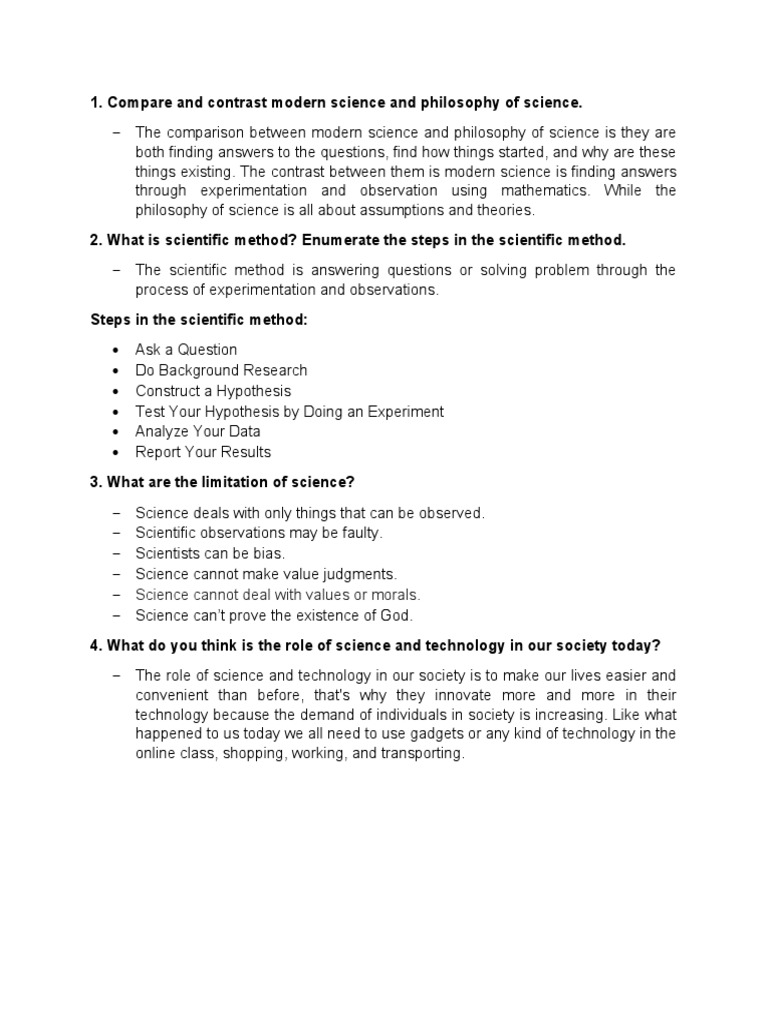 Science vs. Philosophy: Key Differences | PDF | Career & Growth | Self ...