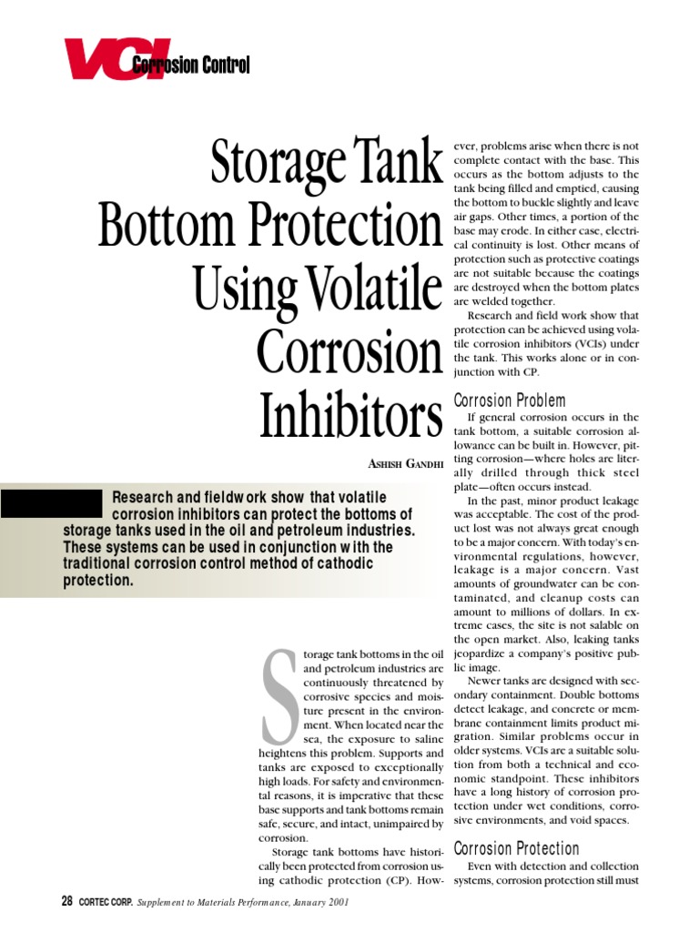 Storage Tank Protection Using VCI - ASHISH GANDHI Cortec USA | PDF ...