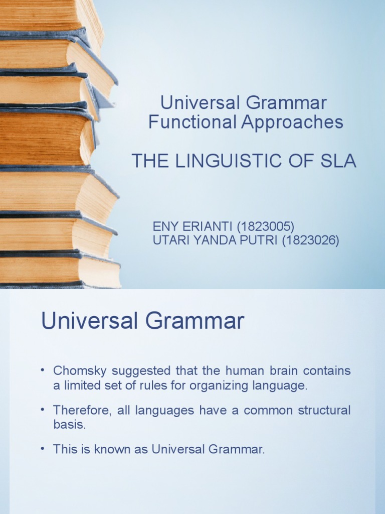 Universal Grammar Functional Approaches | PDF | Second Language ...
