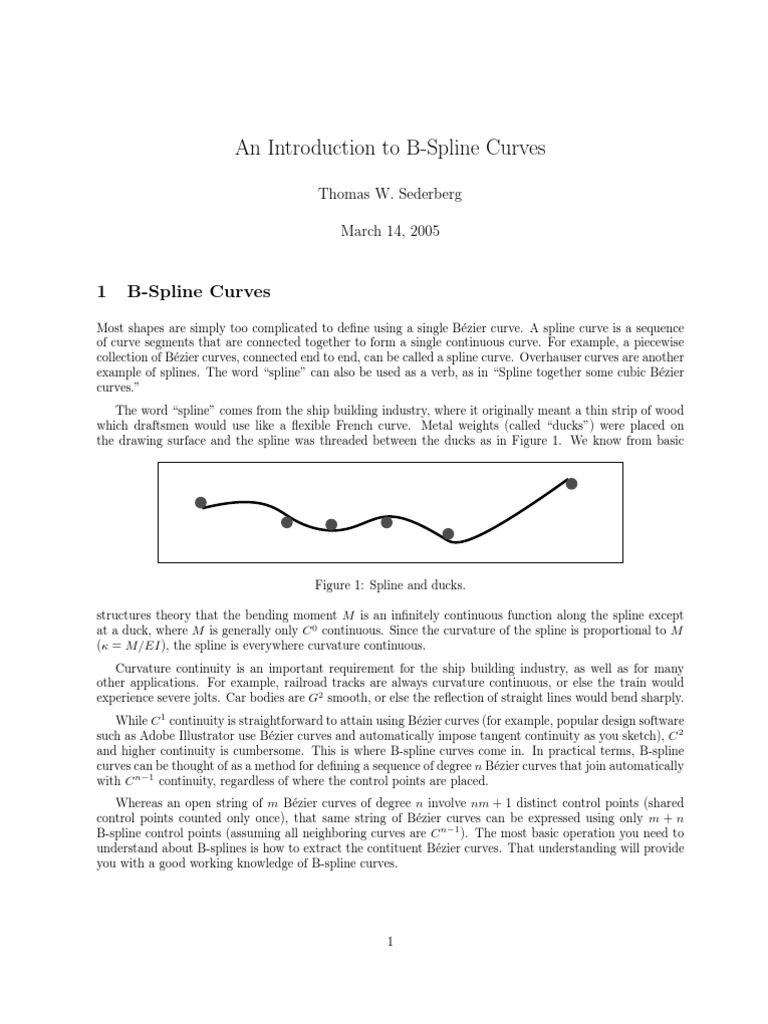 Understanding B-Spline Curves | PDF