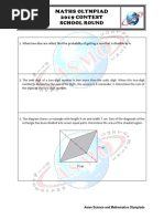 ASMO 2019 Maths Grade 2 | PDF | Teaching Mathematics | Science