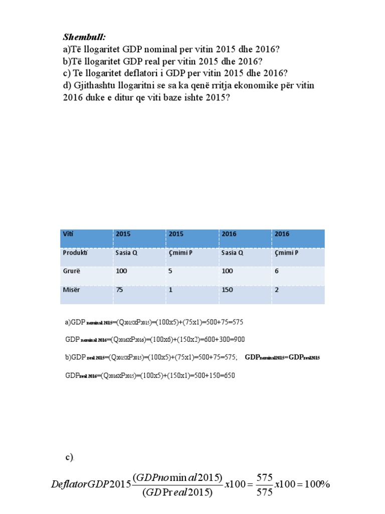 Llogaritja e GDP-se | PDF