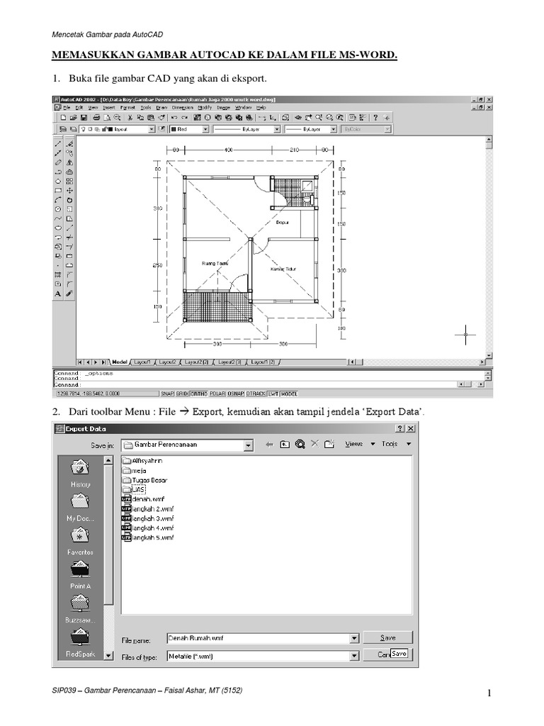 Minggu 14 Ebook Mencetak Gambar AutoCAD - Faisal Ashar | PDF