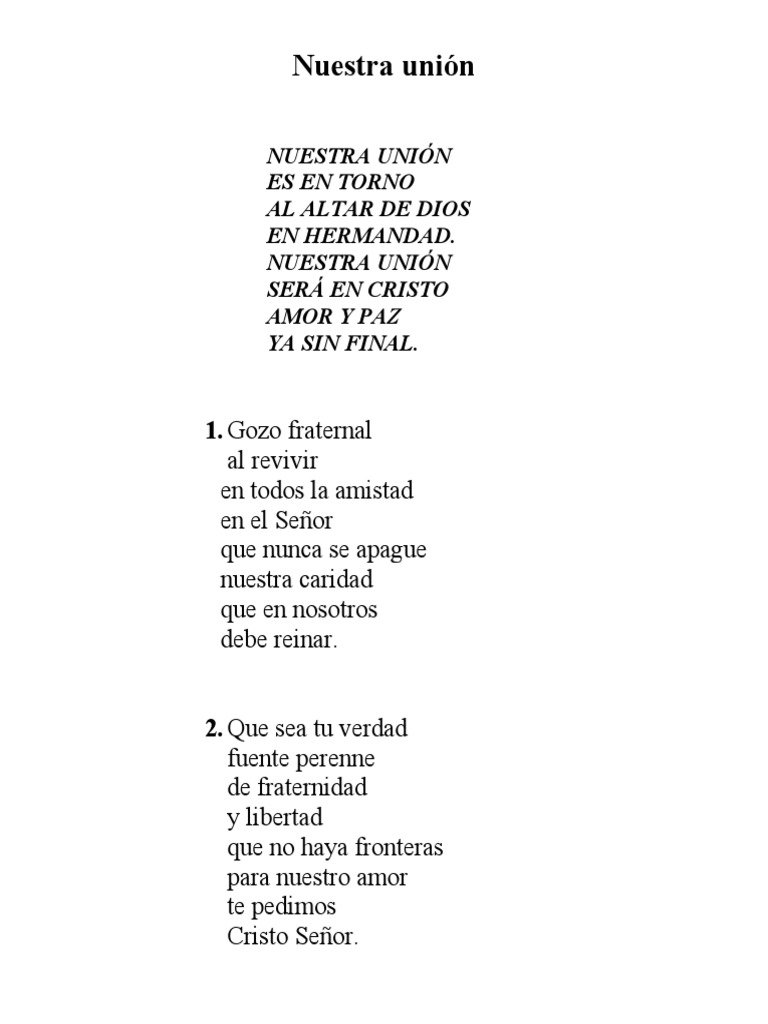 Nuestra Unión | PDF