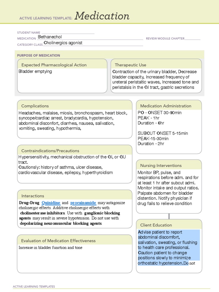 Medication: Expected Pharmacological Action Therapeutic Use | PDF ...