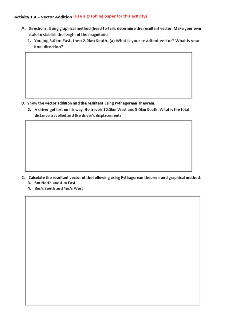Vector Addition Activity Guide | PDF