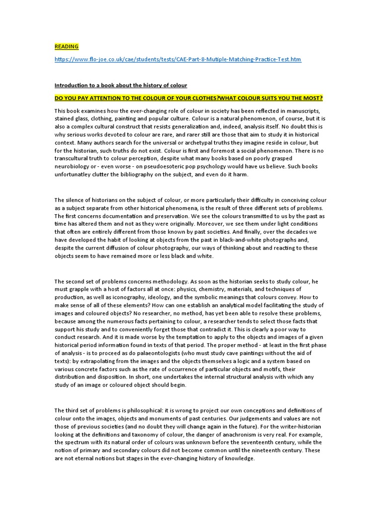 Introduction To A Book About The History of Colour | PDF | Color ...