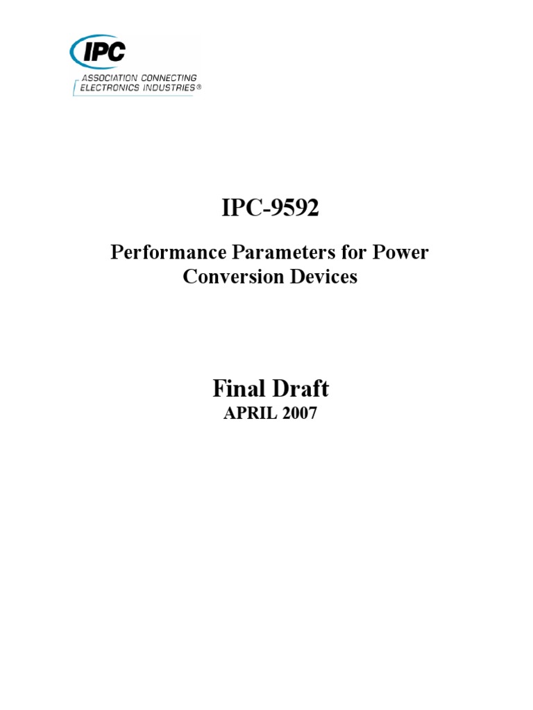 Ipc 9592 Final Draft 0407 Normas Layout | PDF | Reliability Engineering ...