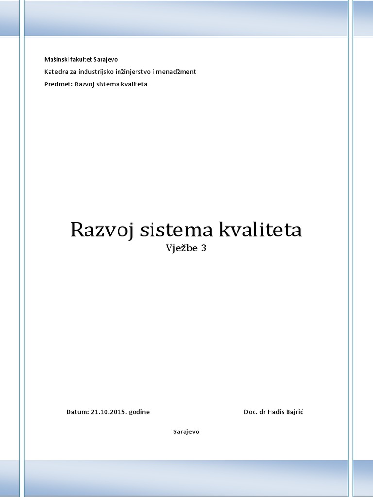 Vjezbe - 3. Sedmica | PDF