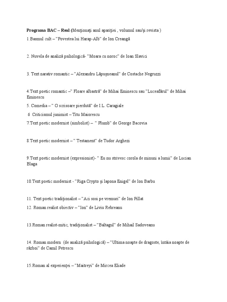 Programa BAC Real | PDF