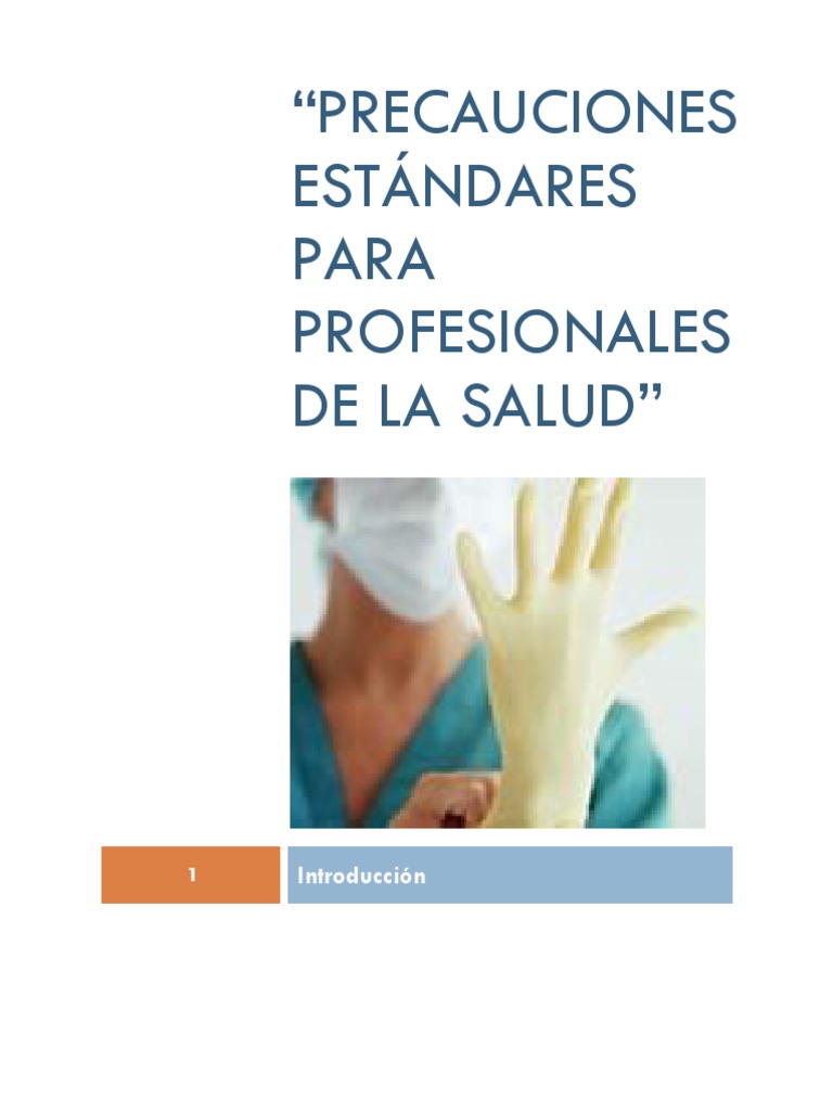 Precauciones Estándares en Salud | PDF | Infección | Lavado de manos