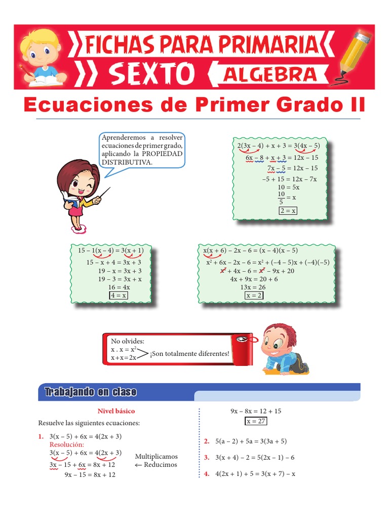 Hoja De Trabajo Sobre La Propiedad Distributiva Con Fracciones El