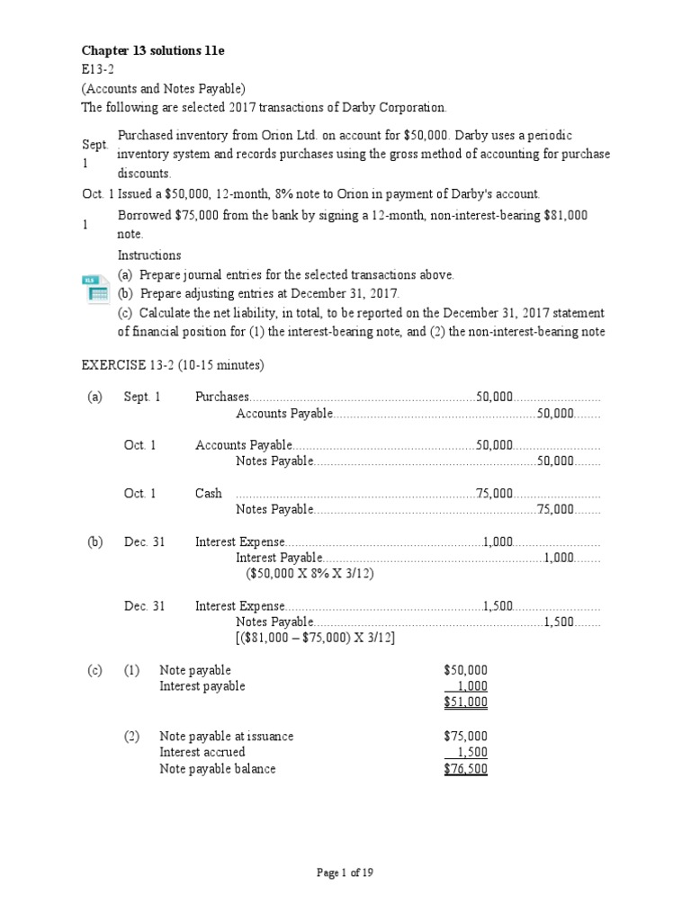Chapter 13 Solutions 11e: Page 1 of 19 | PDF | Payroll | Payroll Tax