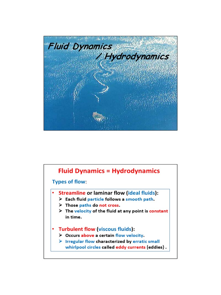 Fluid Dynamics Hydrodynamics | PDF | Lift (Force) | Fluid Dynamics