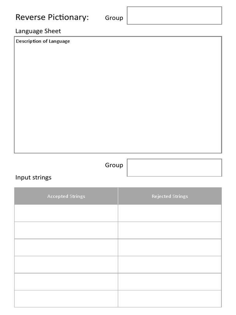 Reverse Pictionary:: Group Language Sheet | PDF | Foreign Language Studies | History