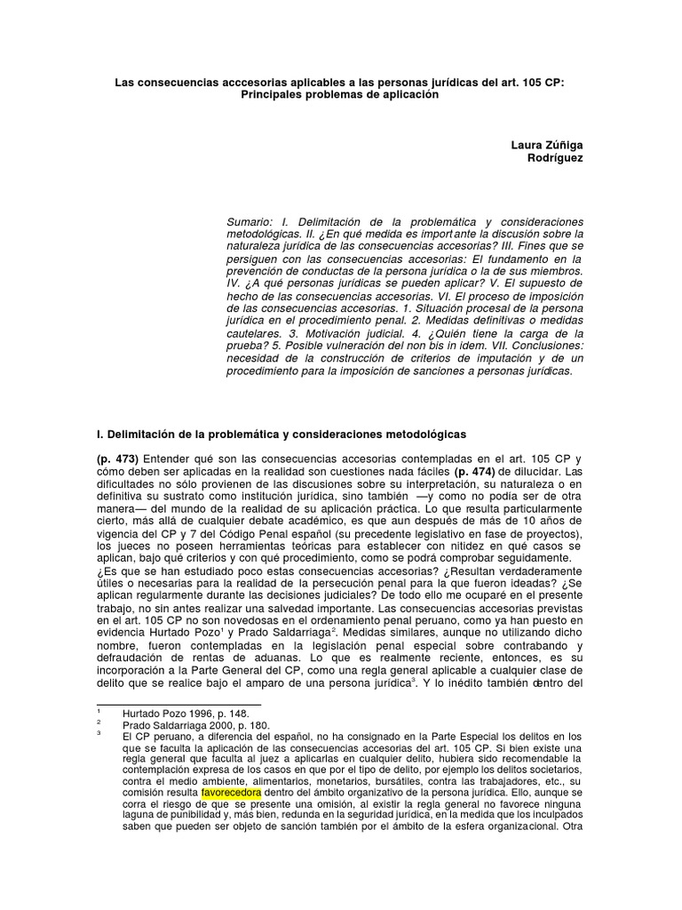 Laura Zuñiga | PDF | Derecho penal | Derecho Constitucional