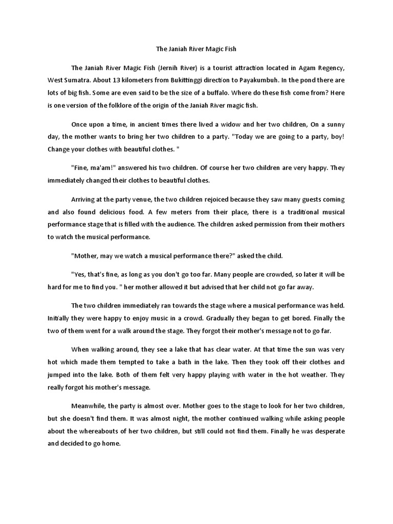 The Janiah River Magic Fish | PDF