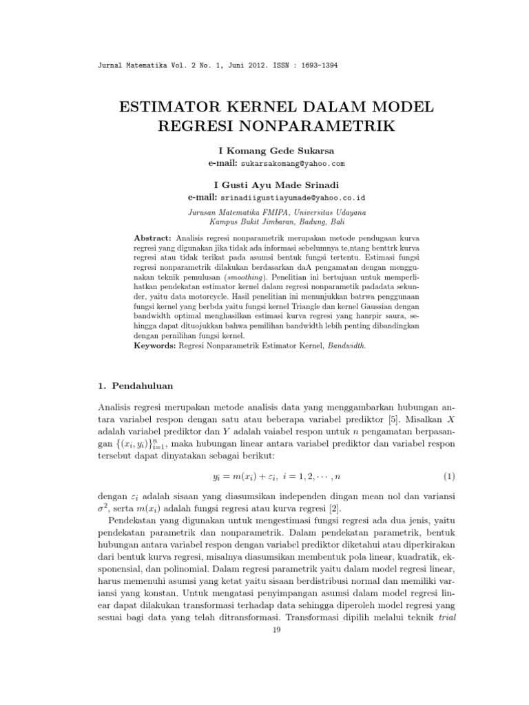 Estimasi Kernel | PDF