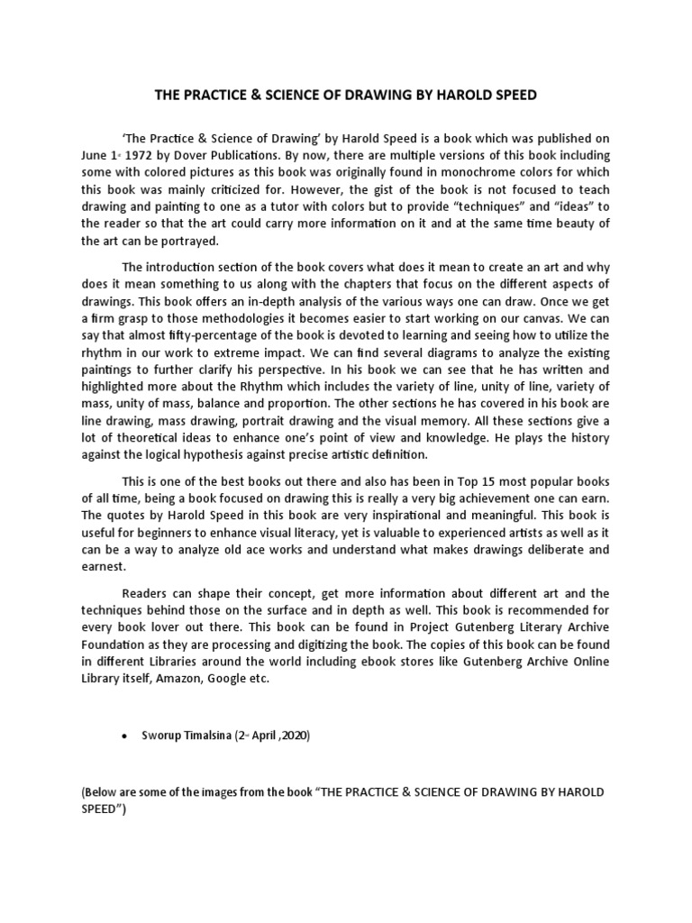 The Practice & Science of Drawing by Harold Speed | PDF | Books | Drawing