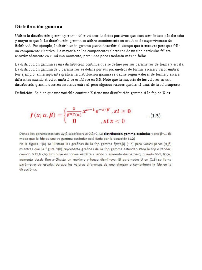 Distribución Gamma | PDF | Ciencia y matemáticas