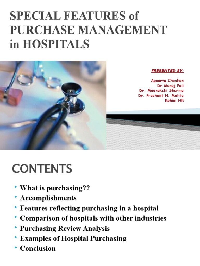 Hospital Purchase Management Insights | PDF | Supply Chain | Hospital