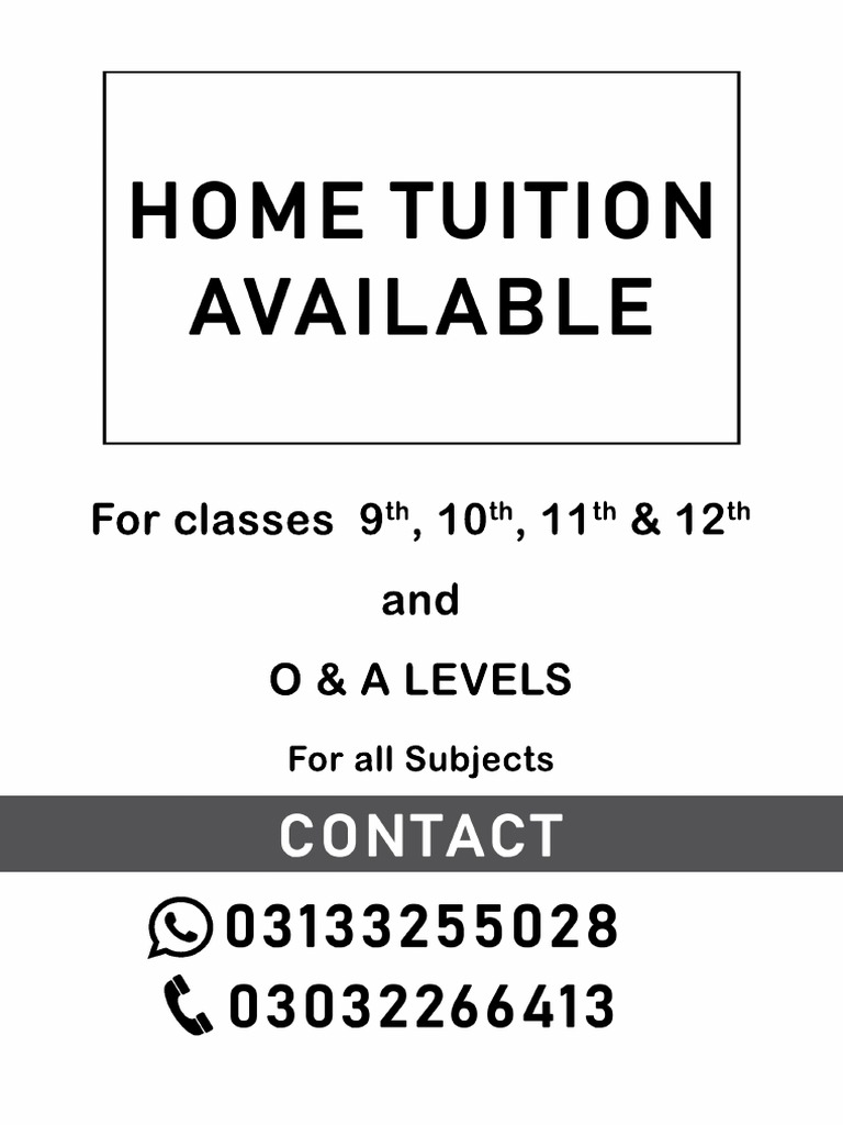 Tuition Poster | PDF
