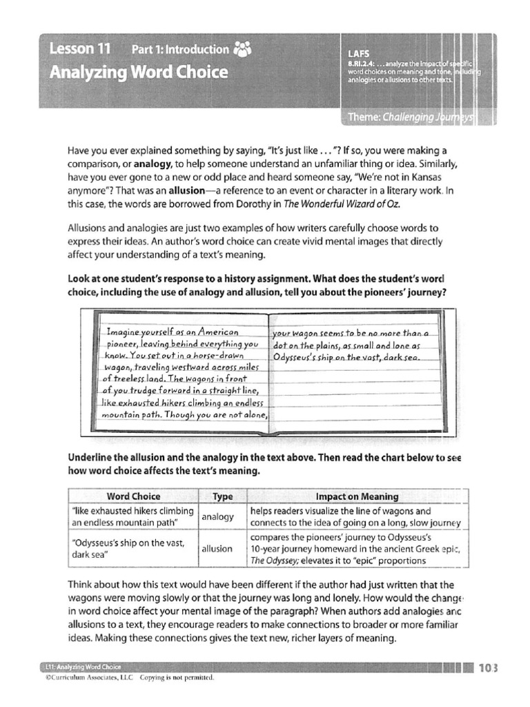 Analyzing Word Choice RI24 Part 2 | PDF